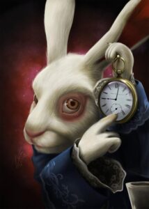 Explaining white rabbit ticking clock meme viral right now