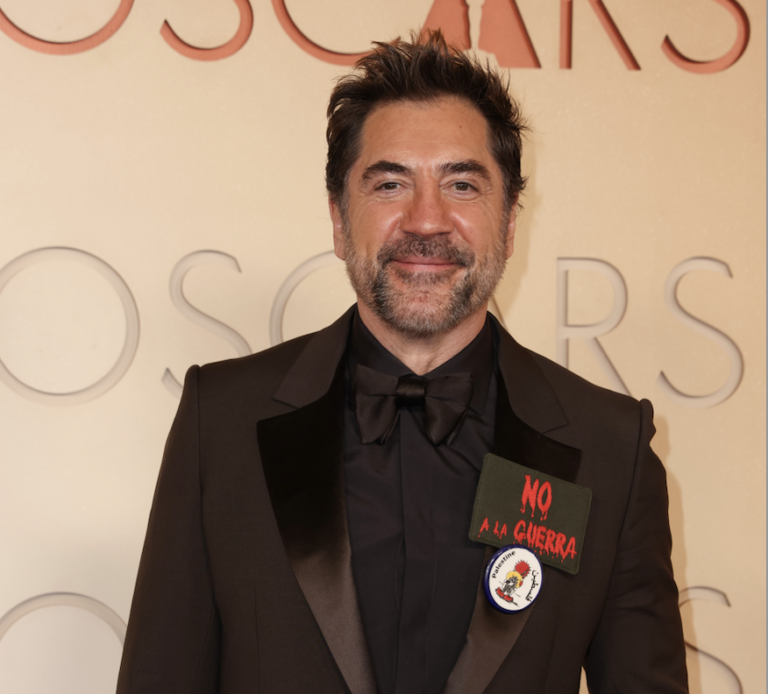 Meaning behind Javier Bardem’s ‘No a la Guerra’ Oscars pin