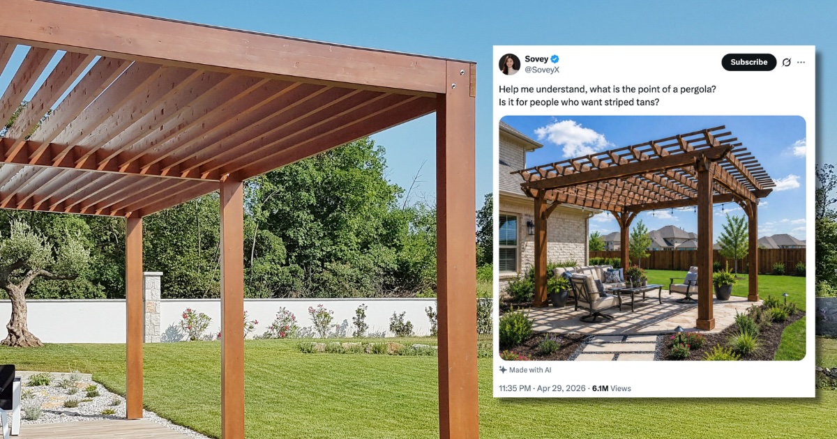 People just found out why pergolas have gaps and I'm mind blown