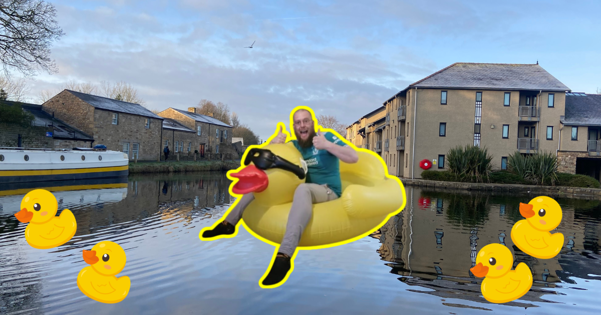 Man to paddle length of Lancaster Canal with inflatable duck in charity ...