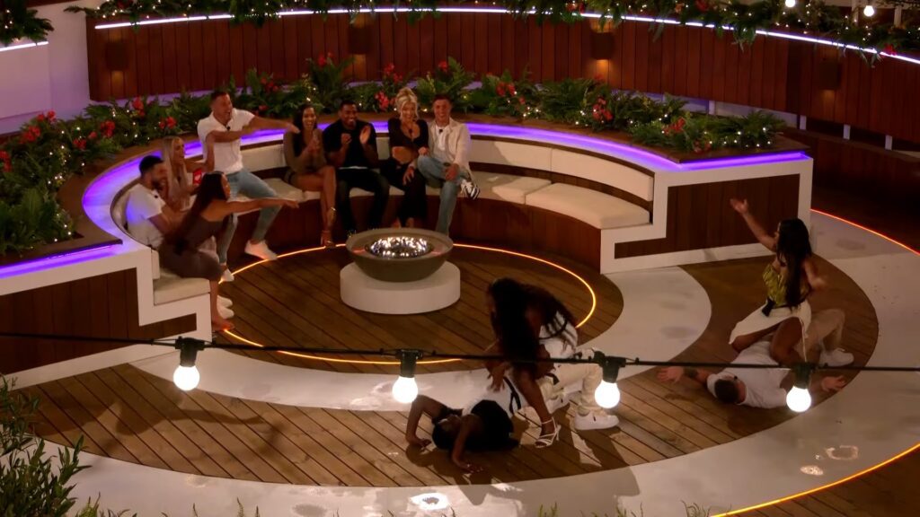 What is the arch sex position the couples recreated on Love Island?