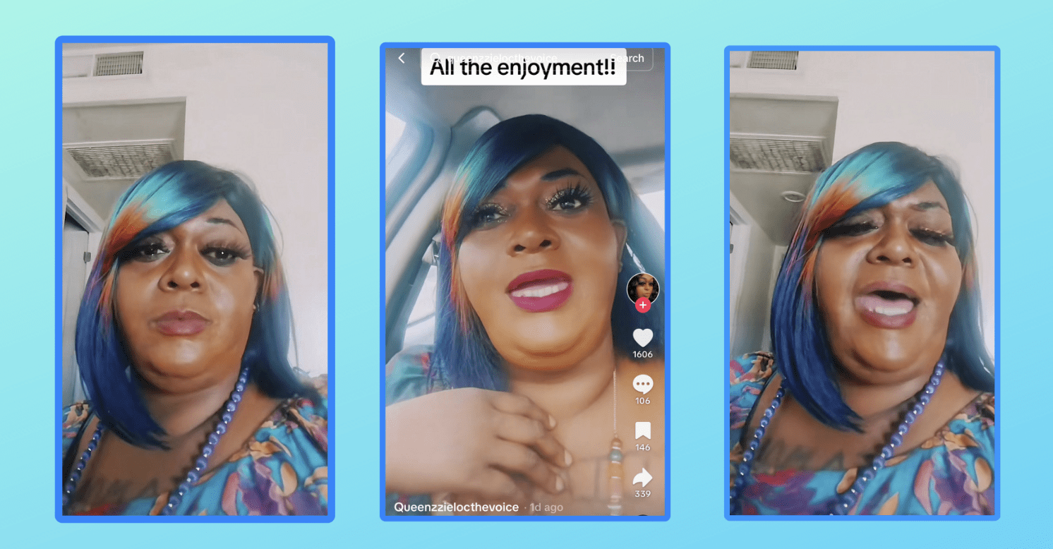 Queenzziel0cthevoice, the ALTHOUGH ENJOYMENT woman on TikTok