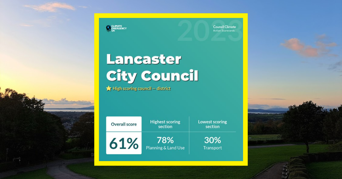 Lancaster City Council is top nationwide for tackling climate change