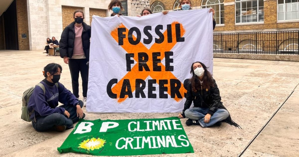 UCL student climate change protesters disrupt BP recruitment event