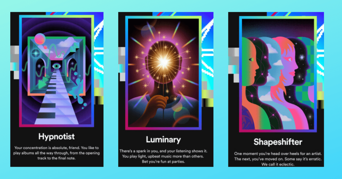 What are the new Spotify Wrapped 2023 listening characters