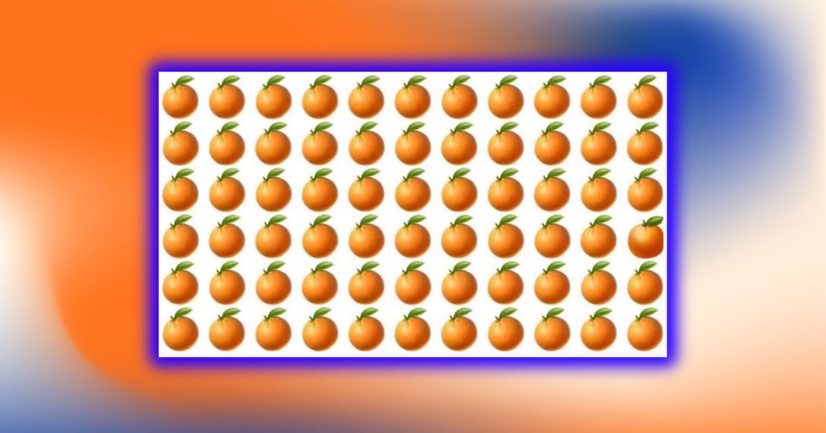 Optical illusion: Spot the odd orange out within four seconds