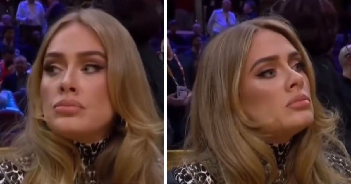 Adele explains that ignoring the cameras at a basketball game meme