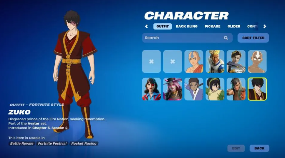 Ranking all the Fortnite Avatar The Last Airbender skins from worst to best
