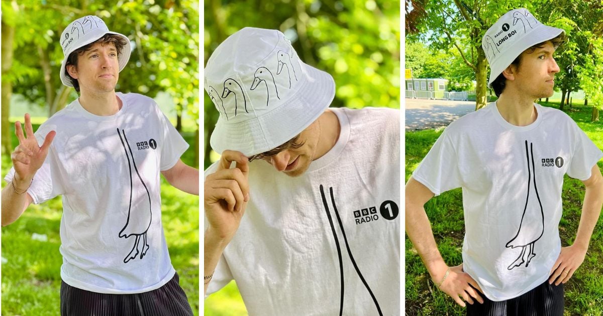 BBC Radio 1 has released official Long Boi merch, designed by Greg James