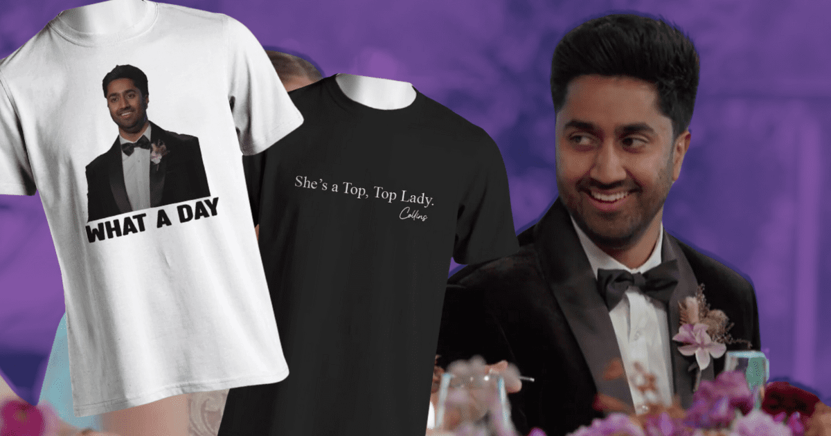 Oh god, Collins has released his own MAFS Australia 2024 clothing merch