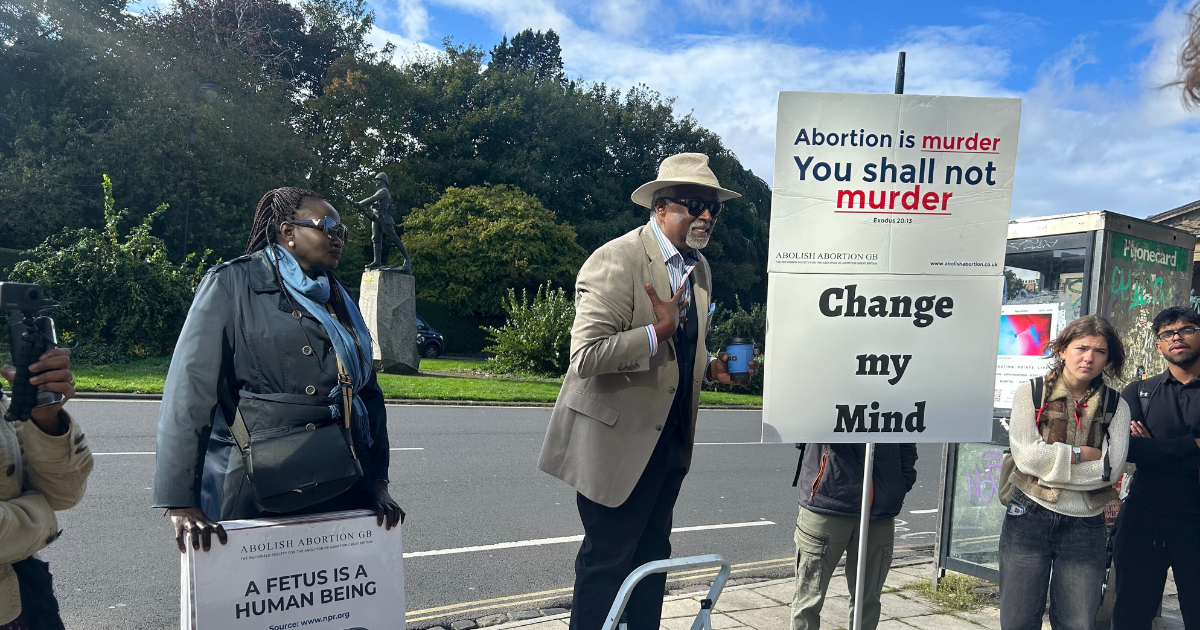 Pro-life preacher faces backlash outside Bristol University building ...