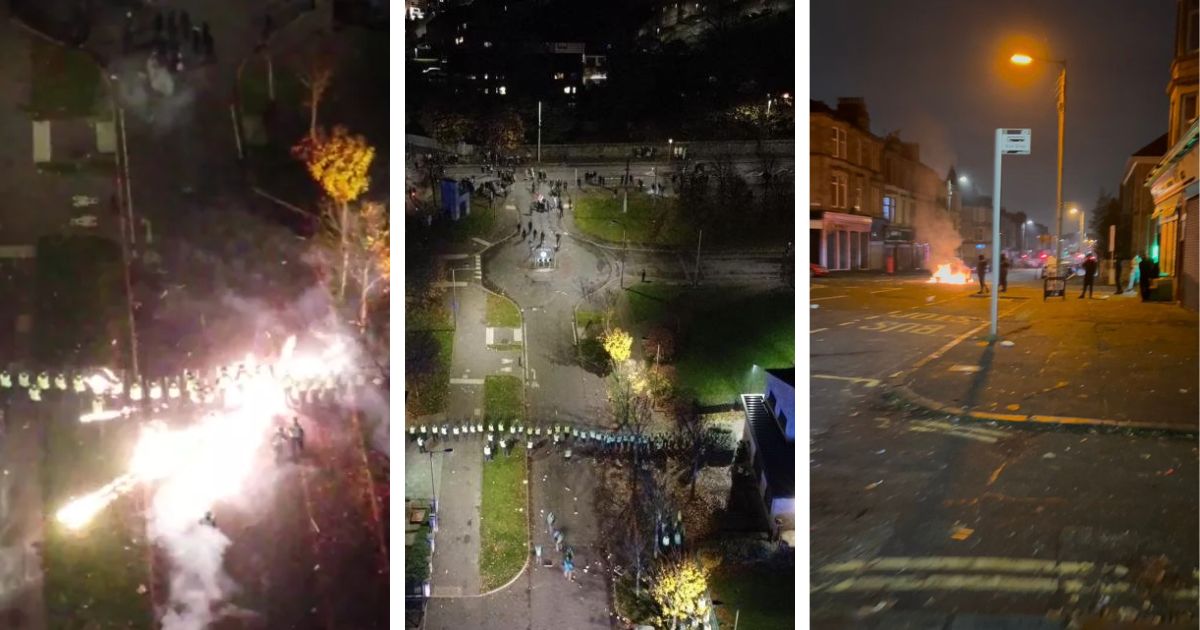 Fireworks, bricks and bottles thrown at police in Edinburgh on Bonfire ...