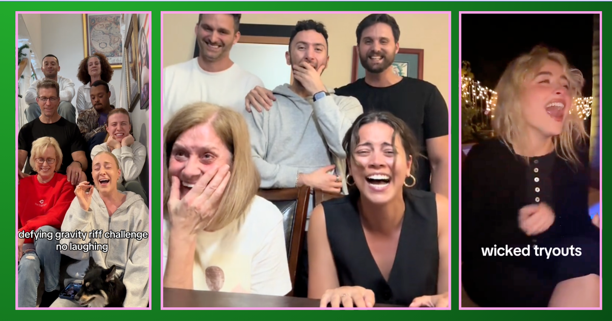 People on TikTok attempting Wicked's Defying Gravity challenge