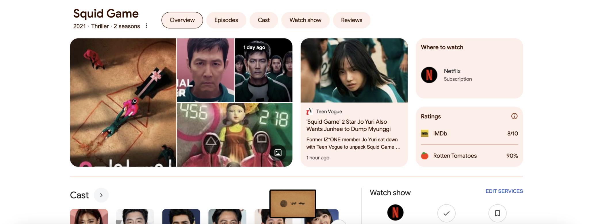 Here's where to find the secret Squid Game minigame on Google