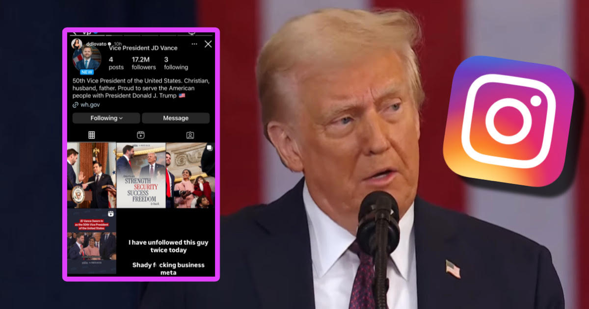 Explaining why people think Instagram is auto following Trump