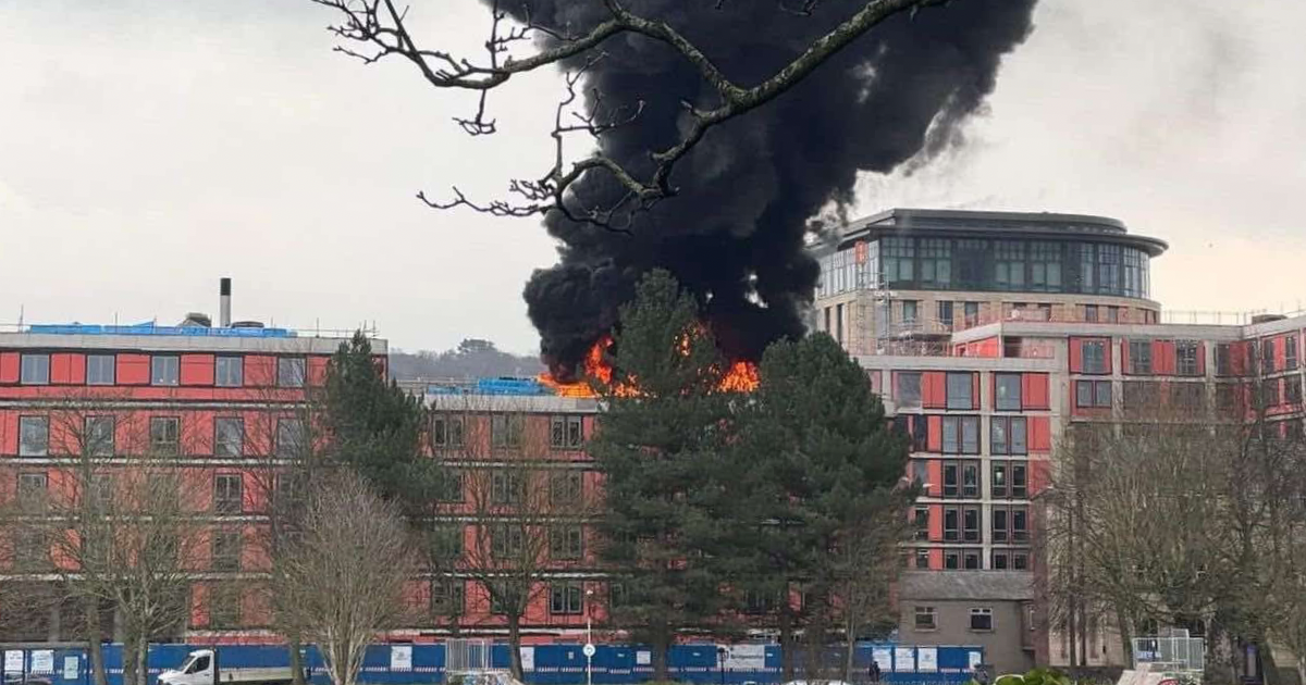 Fire blazes at student accommodation construction site in Lancaster as ...