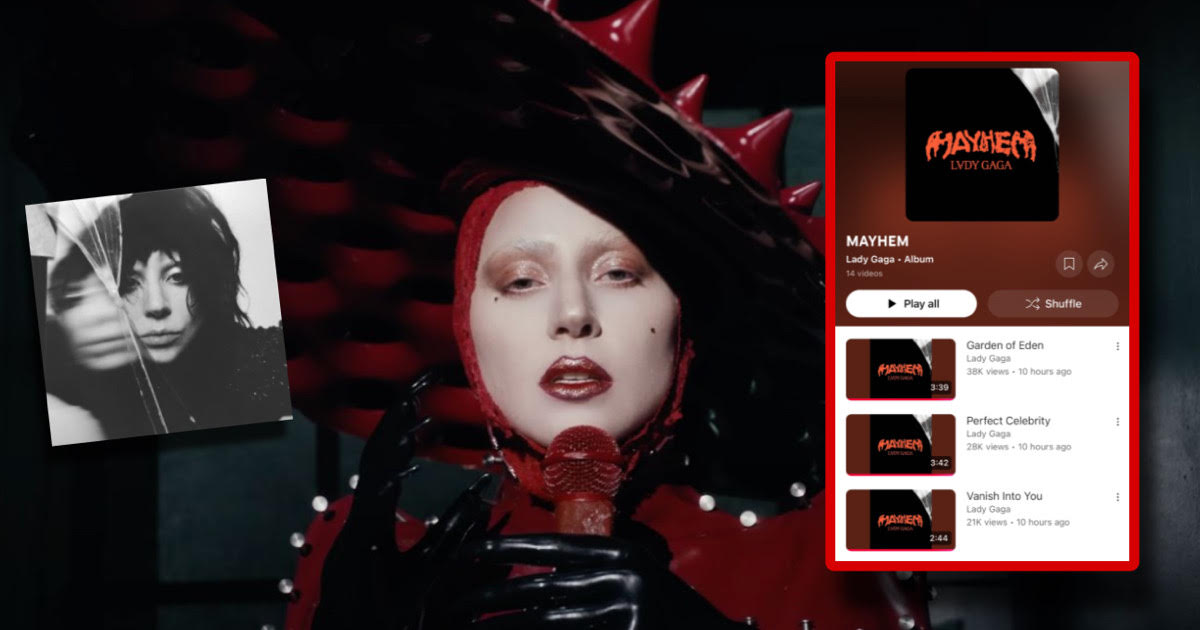 Lady Gaga uploads entire 'Mayhem' album to her YouTube early