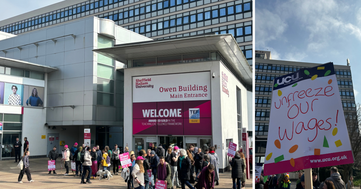 Sheffield Hallam staff begin UCU strike action