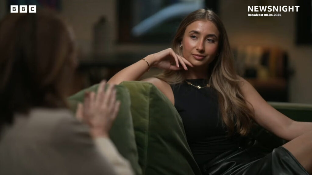 Lily Phillips gives shock Newsnight interview to defend 'challenges'