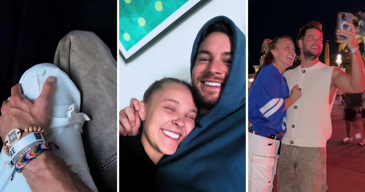 JoJo Siwa and Chris Hughes pictured sharing kiss at adult resort