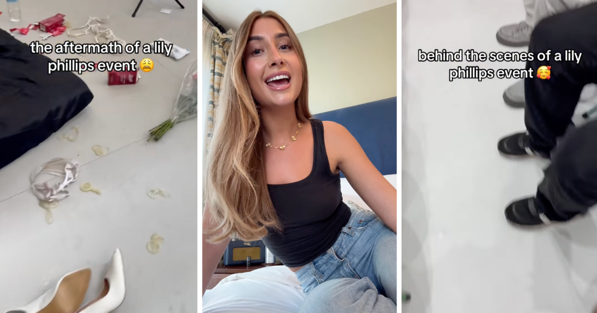 All videos Lily Phillips has posted of 1113 guys in a day challenge