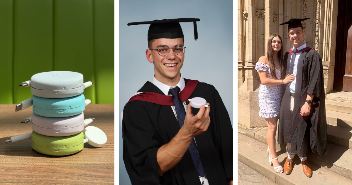 Bristol student who invented world's first auto cable organiser graduates