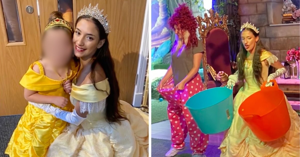 We found photos of Love Island's Shakira's in her princess party job