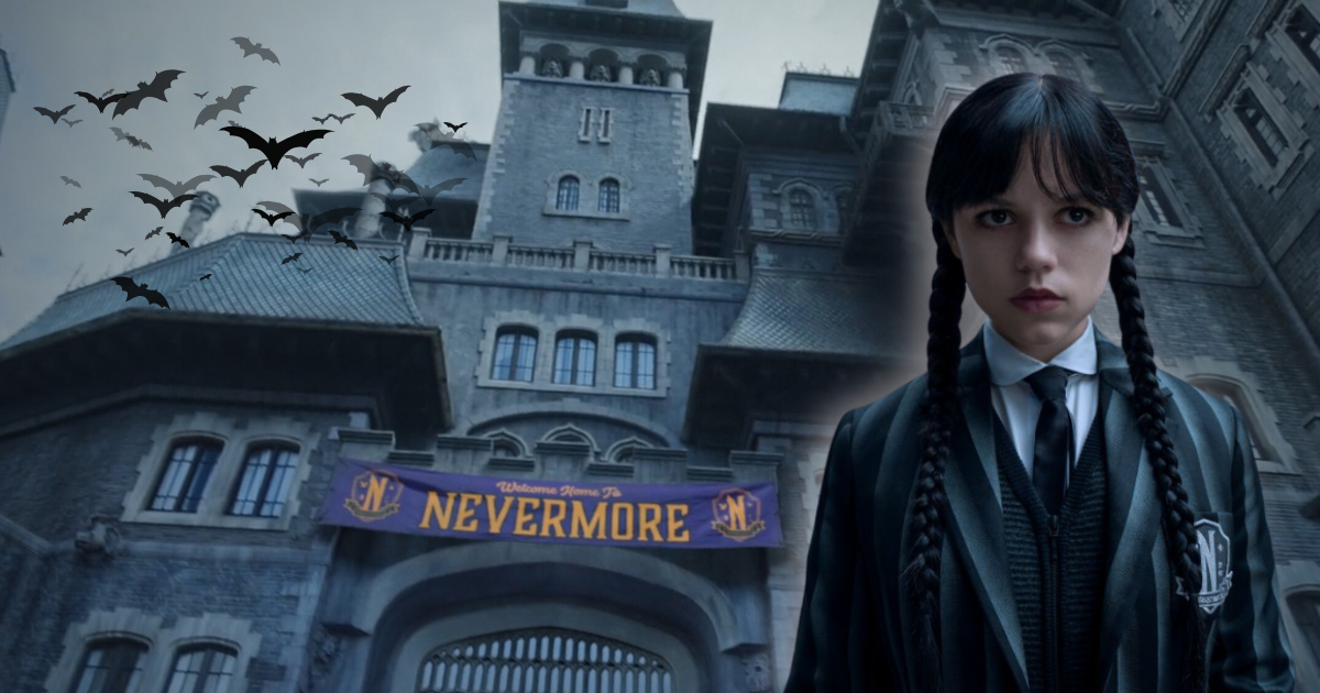 The real story behind Nevermore castle in Wednesday season two
