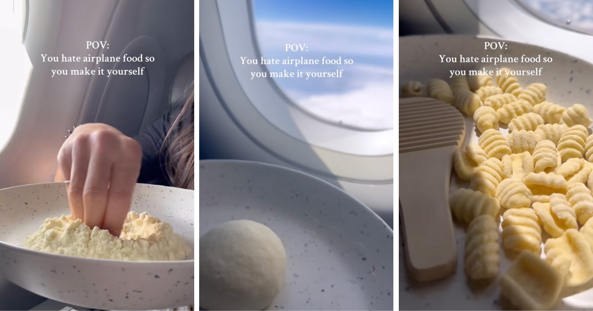 'I'd be so mad': Influencer slammed for making pasta on plane