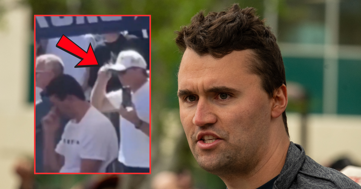 Man accused of doing 'hand signals' behind Charlie Kirk speaks out
