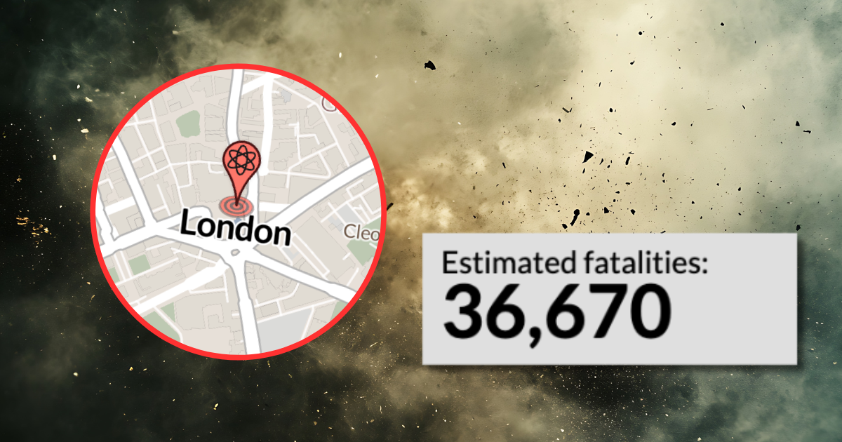 Scary 'Nuke Map' allows you to see if you'd survive a nuclear blast