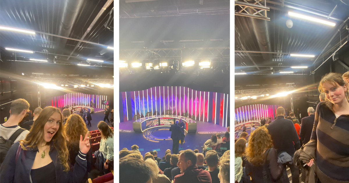 I went on BBC Question time to talk about Bristol students' issues ...
