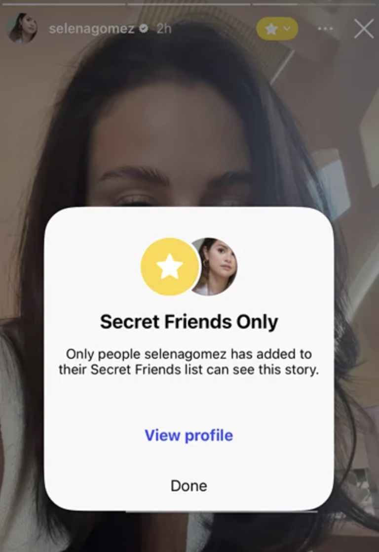 What Instagram feature Secret Friends is, as Selena Gomez uses