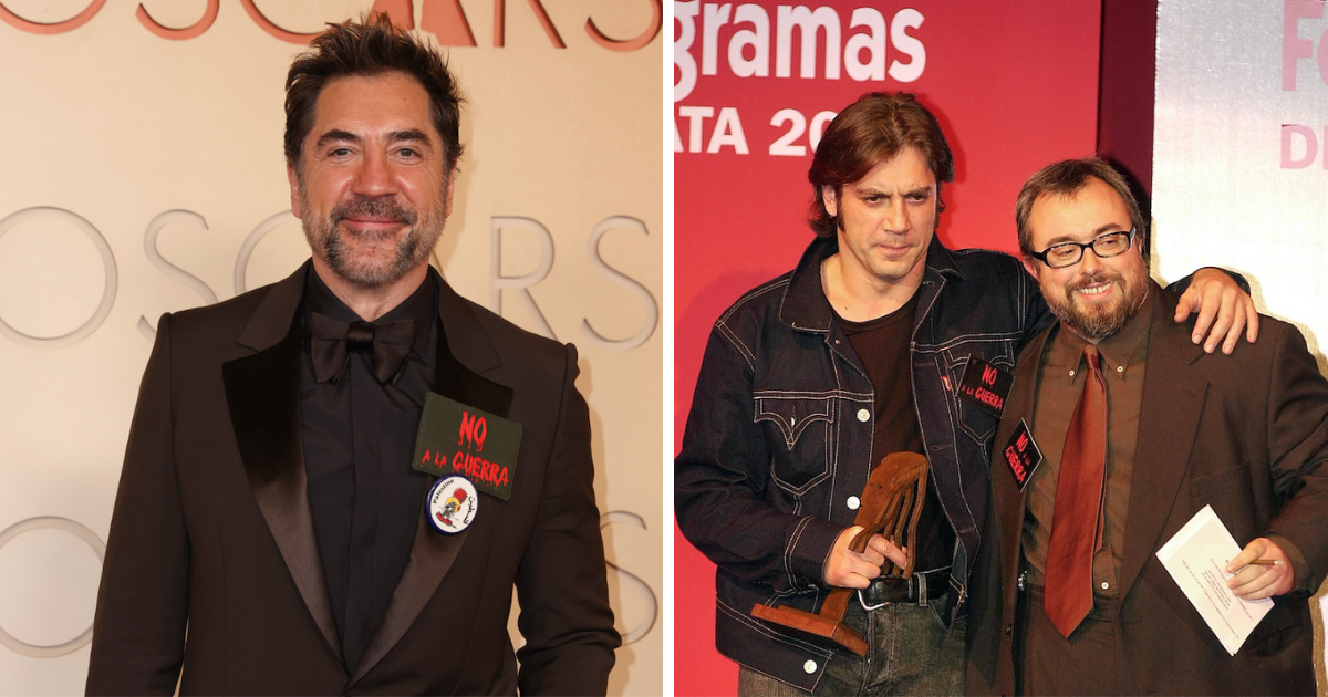Meaning behind Javier Bardem’s ‘No a la Guerra’ Oscars pin