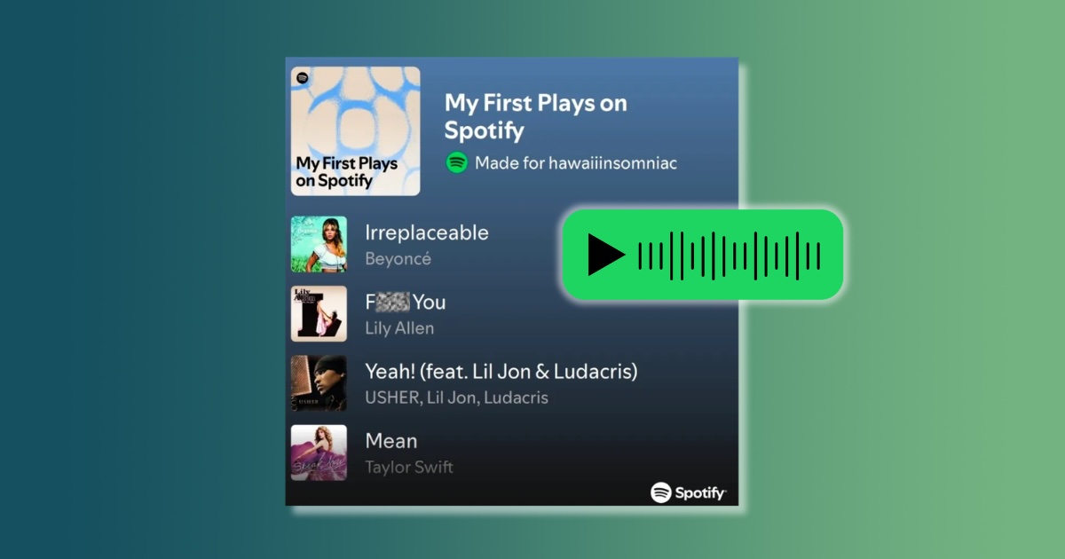 How to see first song you streamed on Spotify with 'My First Plays'