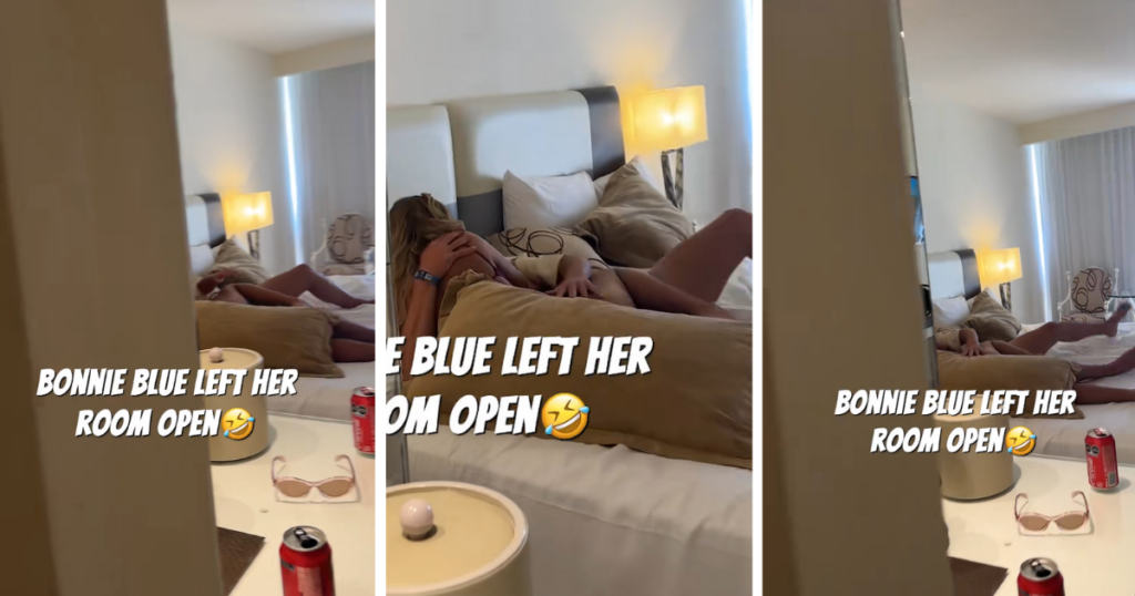 Someone got nasty video of Bonnie Blue being caught in the act